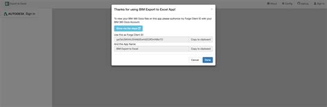 Bim 360 Docs · Issue 14 · Autodesk Forgebim360appstore Modelderivative Nodejs Xlsexporter