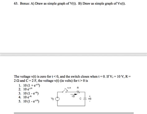 Solved Bonus A Draw As Simple Graph Of V T B Draw Chegg
