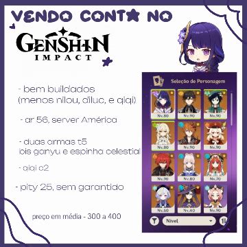 Conta Genshin Impact Detalhes Na Genshin Impact Contas GGMAX