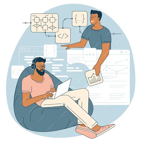 Premium Vector Programmers And Coders At Work