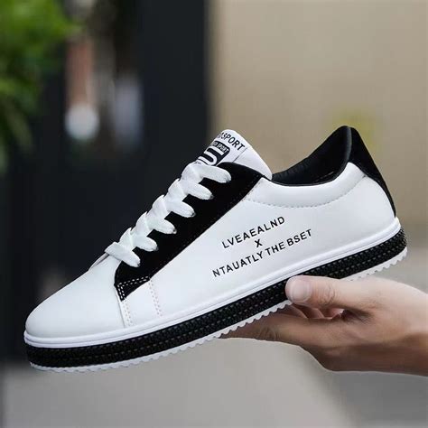 Xajzpa Men Shoes Sneakers Men Comfortable Flats White Casual Leather