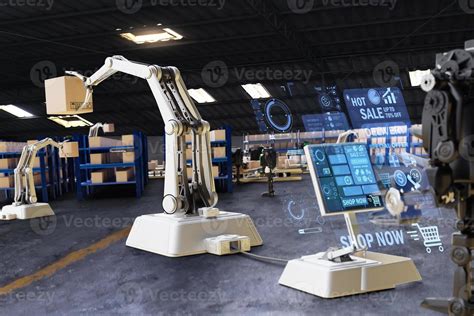 Ai Robot Arm Object For Manufacturing Industry Technology Product