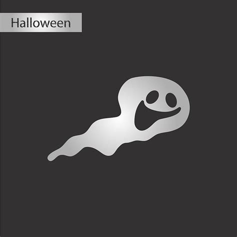 أبيض وأسود نمط أيقونة هالوين شبح ناقلات Eps Ai Uidownload
