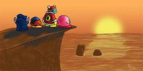 Kirby And Crew At The Sunset By Boodestroyer On Deviantart