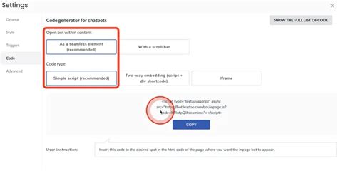 How To Embed Leadoo Bots Leadoo Conversion Platform