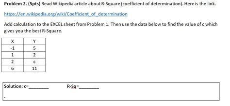 Solved Problem 1 5ptsthe Data Are Given In Table Below