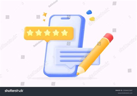 Smartphone Five Star Rating Comment Review Stock Vector Royalty Free
