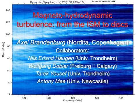 Ppt Magneto Hydrodynamic Turbulence From The Ism To Discs Powerpoint