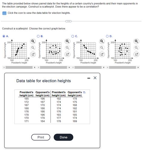 The Table Provided Below Shows Paired Data Studyx