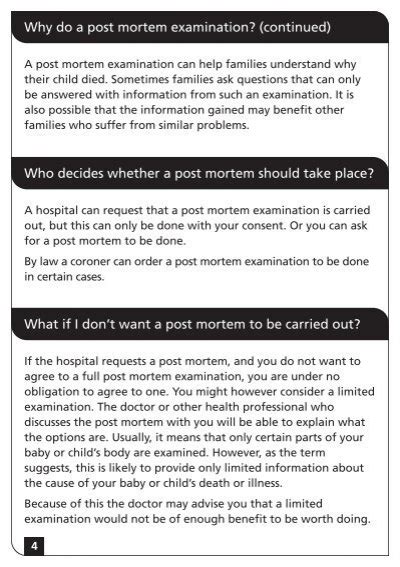 Why Do A Post Mortem Exam