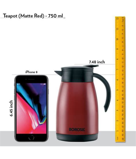 Borosil Red Steel Flask 750 Ml Buy Online At Best Price In India