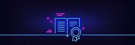 메달 라인 아이콘이 있는 디플로마 인증서 서명 네온 라이트 광선 효과 벡터 3차원 형태에 대한 스톡 벡터 아트 및 기타 이미지 3차원 형태 Championship