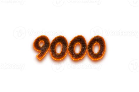 9000 Subscribers Celebration Greeting Number With Coal Design 23658507 Png