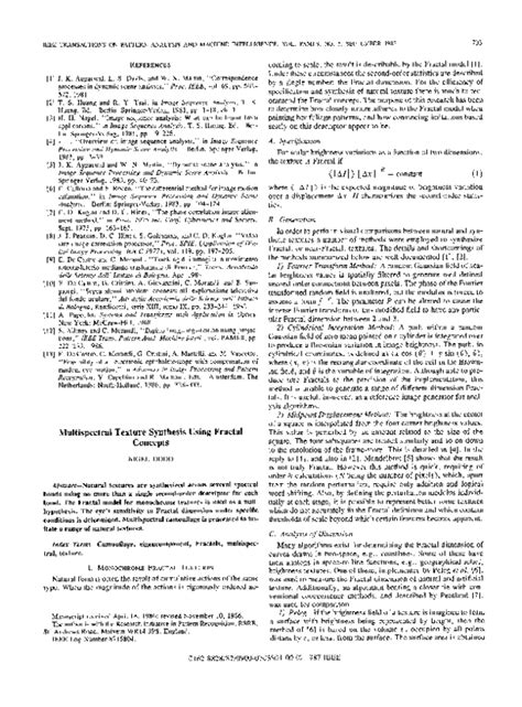 Pdf Multispectral Texture Synthesis Using Fractal Concepts