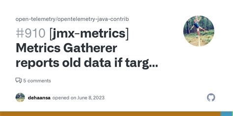 Jmx Metrics Metrics Gatherer Reports Old Data If Target Becomes