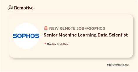 Hiring Senior Machine Learning Data Scientist Sophos