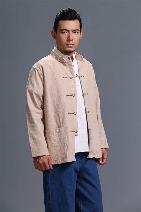 麻凡布衣2025新款男装纯色立领长袖麻棉盘扣衬衫宽松款民族风 阿里巴巴