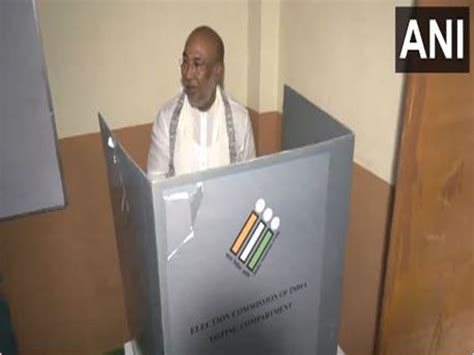 Ls Polls 2024 Manipur Cm Biren Singh Casts His Vote