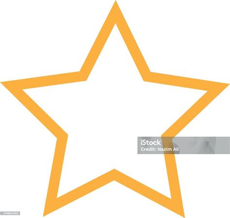 노란색 선 별 아이콘입니다 편집 가능한 스톡이 있는 미니멀리스트 실루엣 별 아이콘입니다 현대적인 기하학적 요소 빛나는 별 아이콘 추상 반짝임 실루엣 투명 배경에 있는 기호