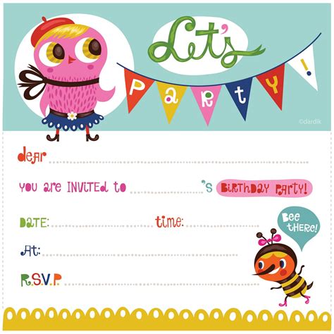 Birthday Invitation Printable Templates Free