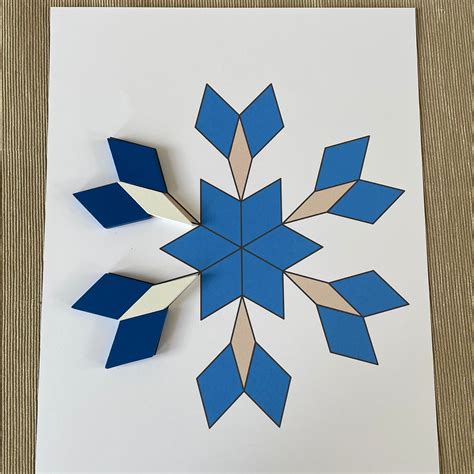 Snowflake Pattern Blocks Templates Winter Preschool And Kindergarten