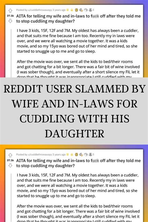 Reddit User Slammed By Wife And In Laws For Cuddling With His Daughter