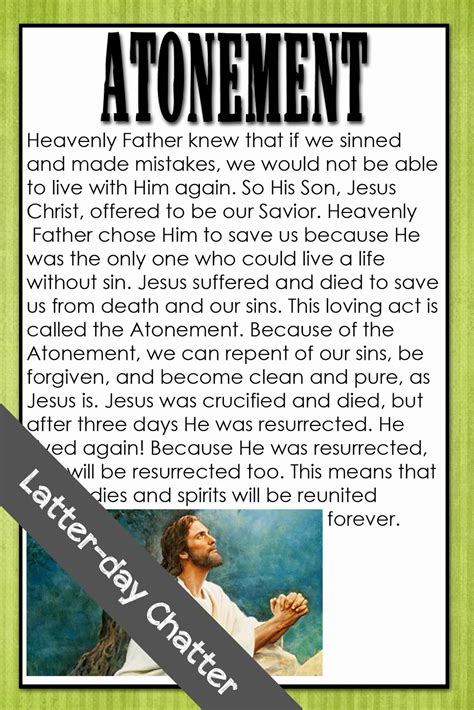 Latter Day Chatter I Am A Mormon Atonement