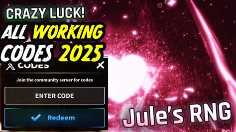 Jule S Rng Codes February 2025 ⚠️new⚠️ All Codes For Roblox Jule S Rng
