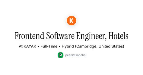 Frontend Software Engineer Hotels At Kayak