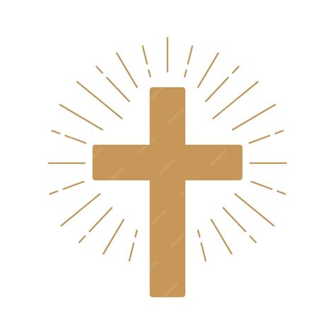 La Croce Religiosa Splende Doro Vettore Gratis