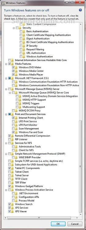 Windows Features Turn On Or Off Tutorials