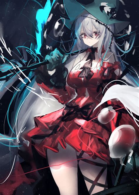 Safebooru 1girl Absurdres Aqua Gloves Aqua Headwear Arknights Ascot