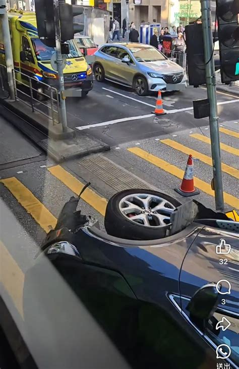 江若琳尖沙咀撞車發生交通意外 私家車撞向燈柱後嚴重翻側需立即送院 Uhk 港生活