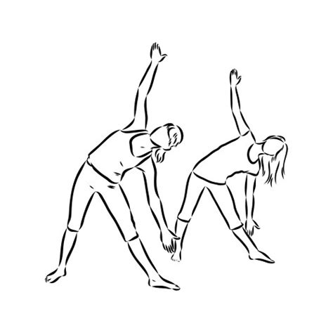 Hand Drawn Sketch Of An Exercising Woman Vector Image