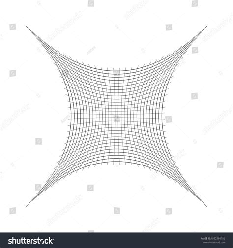 Indented Curved Mesh Grid Array Thin Stock Vector Royalty Free Shutterstock