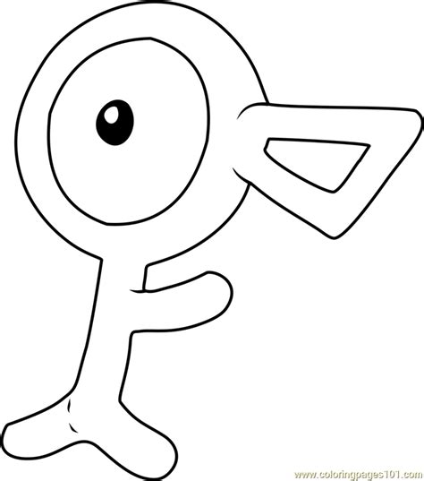 Unown Pokemon Coloring Page Free Pokémon Coloring Pages