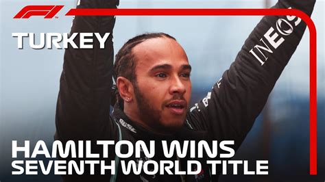 Lewis Hamilton Celebrates Winning His Seventh World Title 2020