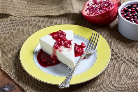 Greek Yogurt Cheesecake Recipe With Pomegranate Sauce Vintage Mixer