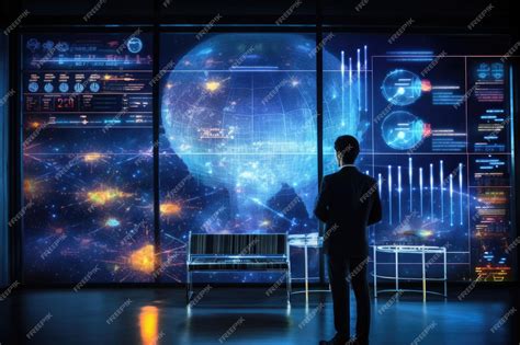 Premium Photo Data Visualization Technology For Analyzing Information With Machine Learning