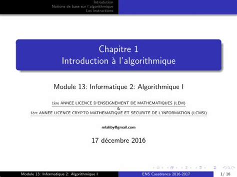 PDF Chap introduction à l algoritmique DOKUMEN TIPS