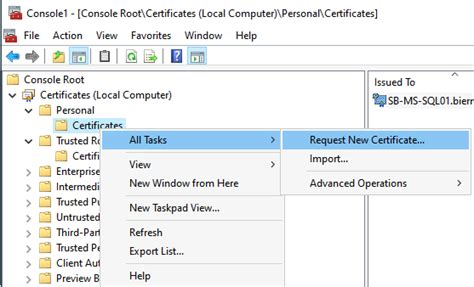 Install A Certificate On Microsoft Sql Server And Enable Protocol