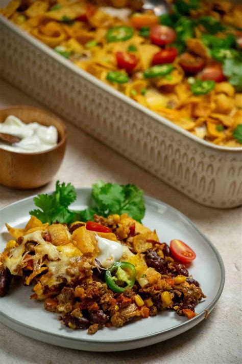 Easy Ground Beef Chili Frito Pie Casserole Recipe Jawns I Cooked