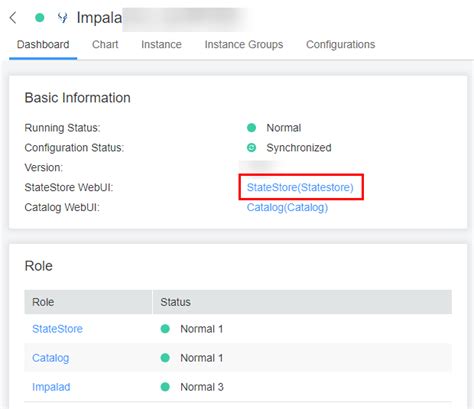 Accessing The Impala Web Ui Mapreduce Service Huawei Cloud