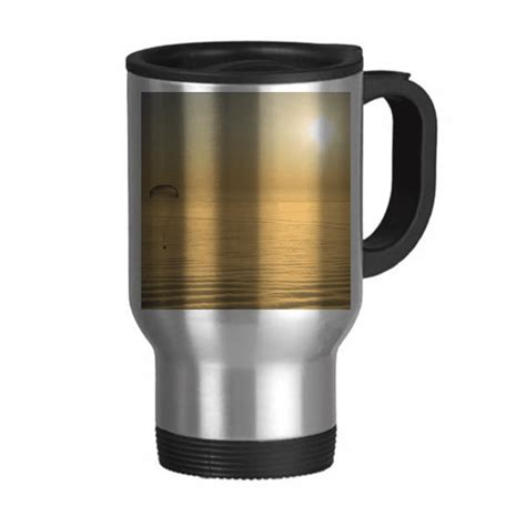 Ed Bright Sun Clound Balloon Travel Mug Flip Lid Stainless Steel Cup