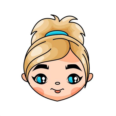 Premium Vector Vector Illustration Portrait Girl Hairstyle