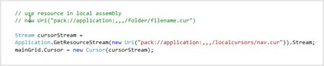 Changing The Cursor In Wpf