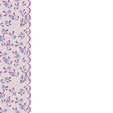 Flower Side Border Memo For Presentation Or Product Border Menu