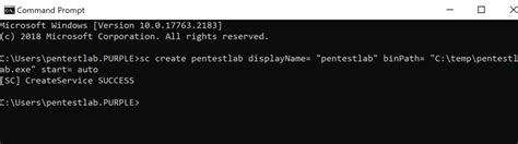 Persistence Service Control Manager Penetration Testing Lab