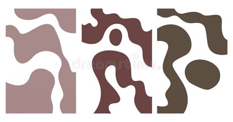 Modern Simple Minimalist Gallery Wall Art Stock Vector Illustration