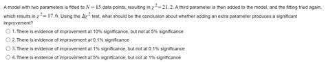 Solved A Model With Two Parameters Is Fitted To N15 Data